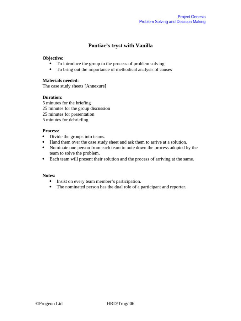 Pontiac's Tryst With Vanilla | PDF