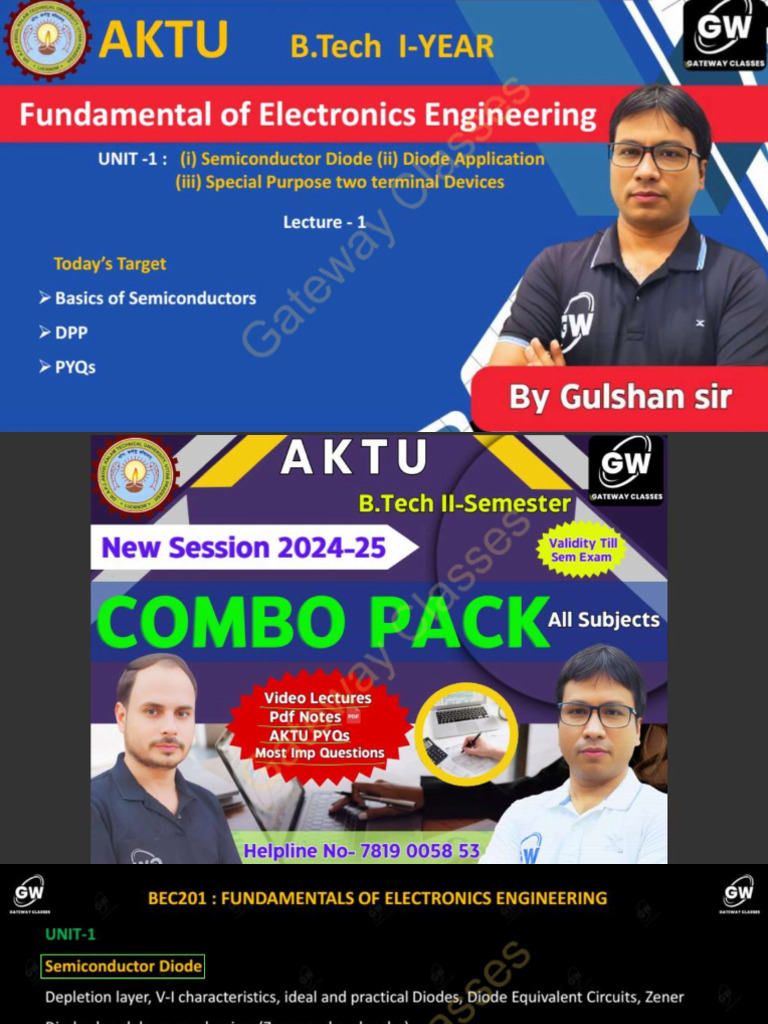 Electronics U 1 Combined Notes | PDF
