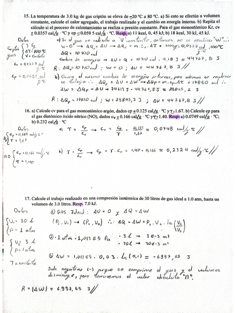Primera Ley T. Ejercicios Parte 2 | PDF