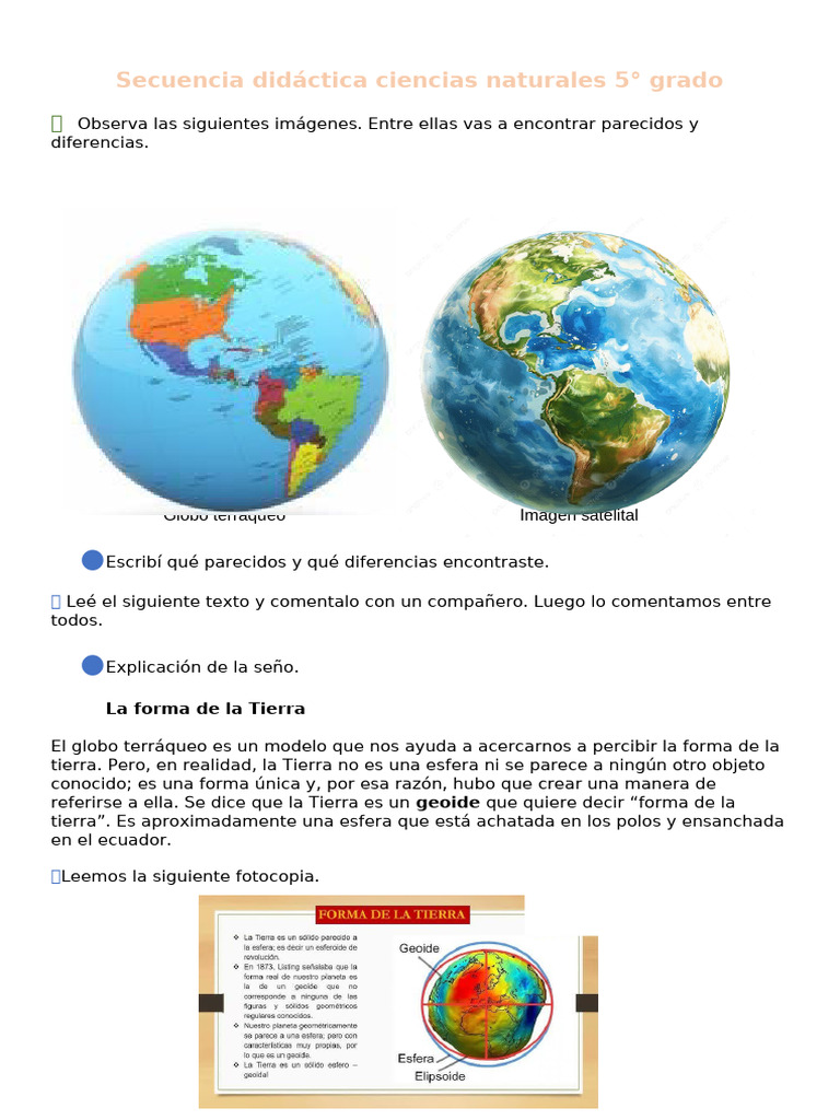 Movimientos de la Tierra para Niños | PDF | Tierra | Dom