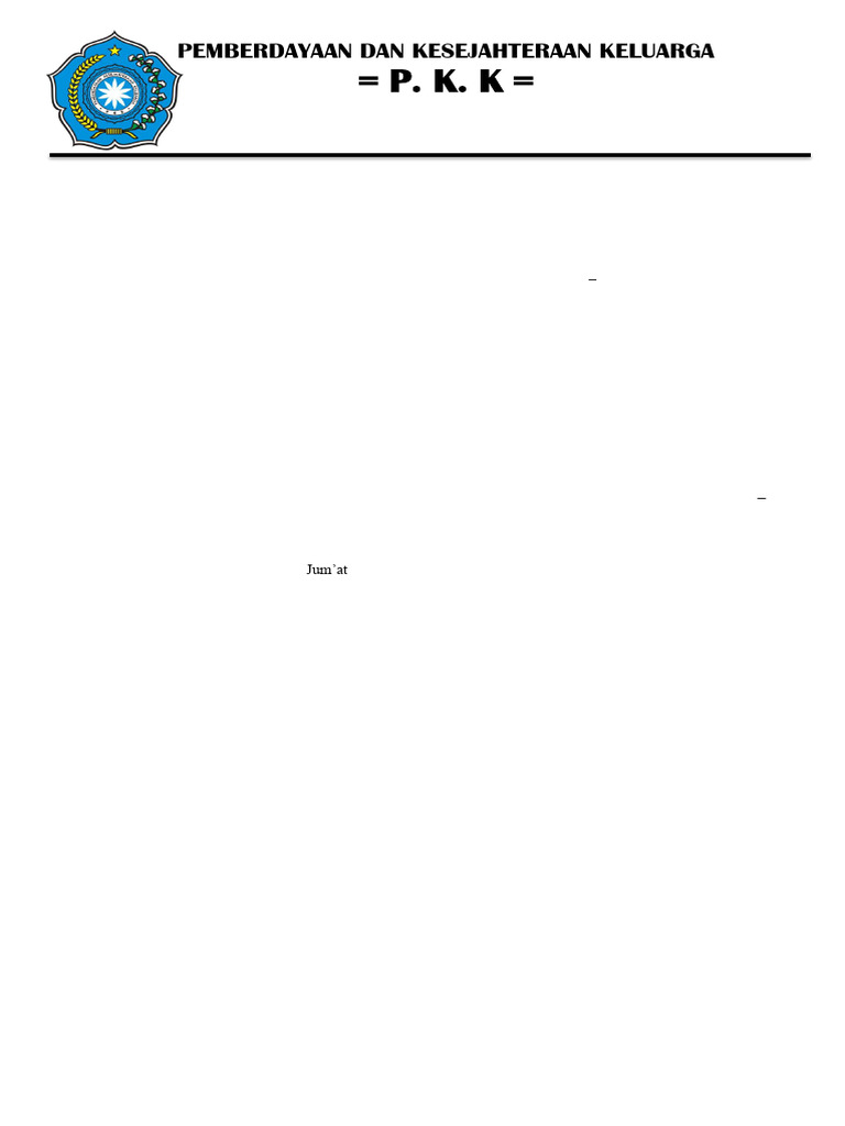 Undangan PKK Rakoor, Arisan Dan Goyong | PDF