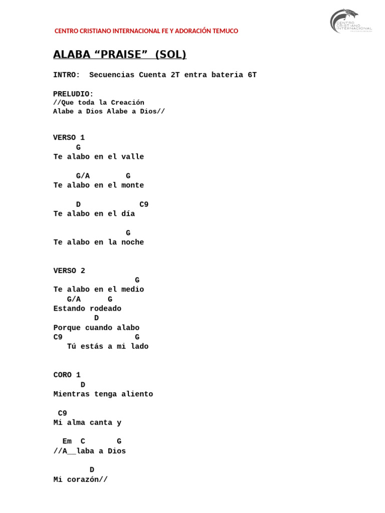 Alaba Praise (G) | PDF