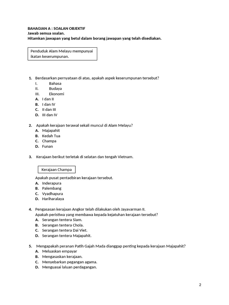 Pertengahan Tahun 2025 Sej T2 | PDF