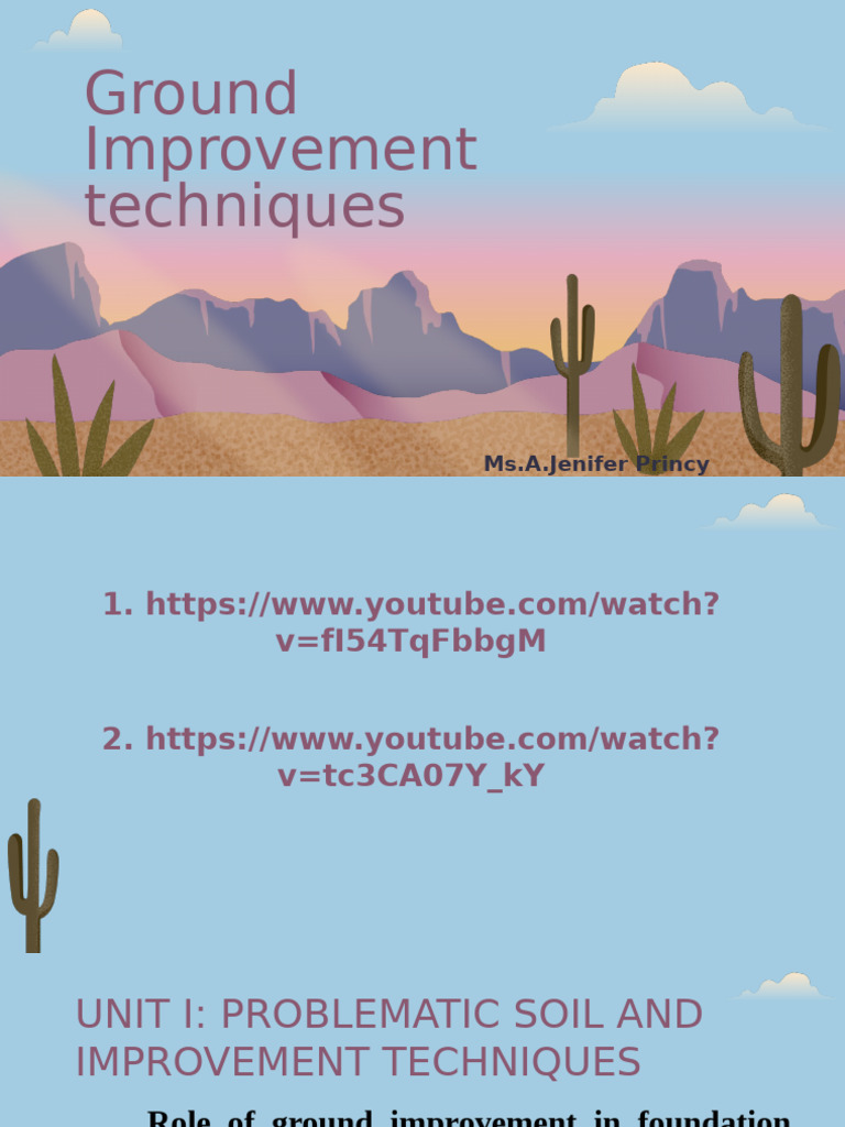 UNIT 1 - Ground Improvement | PDF | Planets | Soil