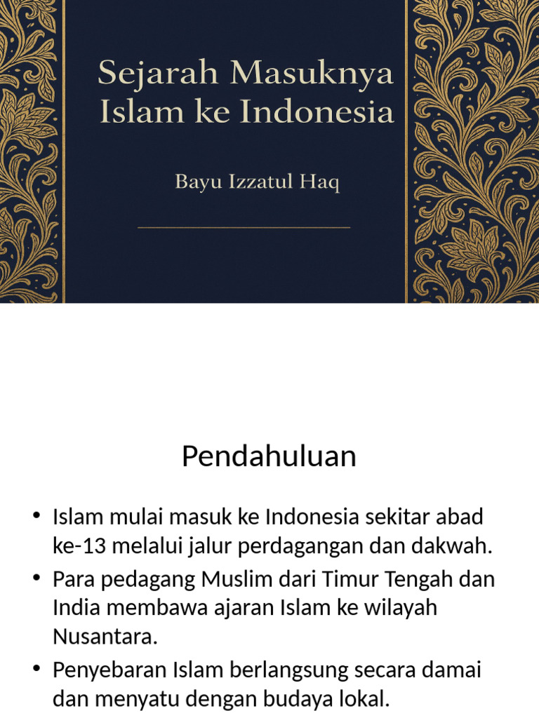 Sejarah_Masuknya_Islam_Ke_Indonesia_Bayu_Izzatul_Haq | PDF