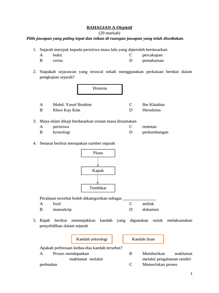 Soalan PPT Sej T1 2024 soalan 01 MLR | PDF