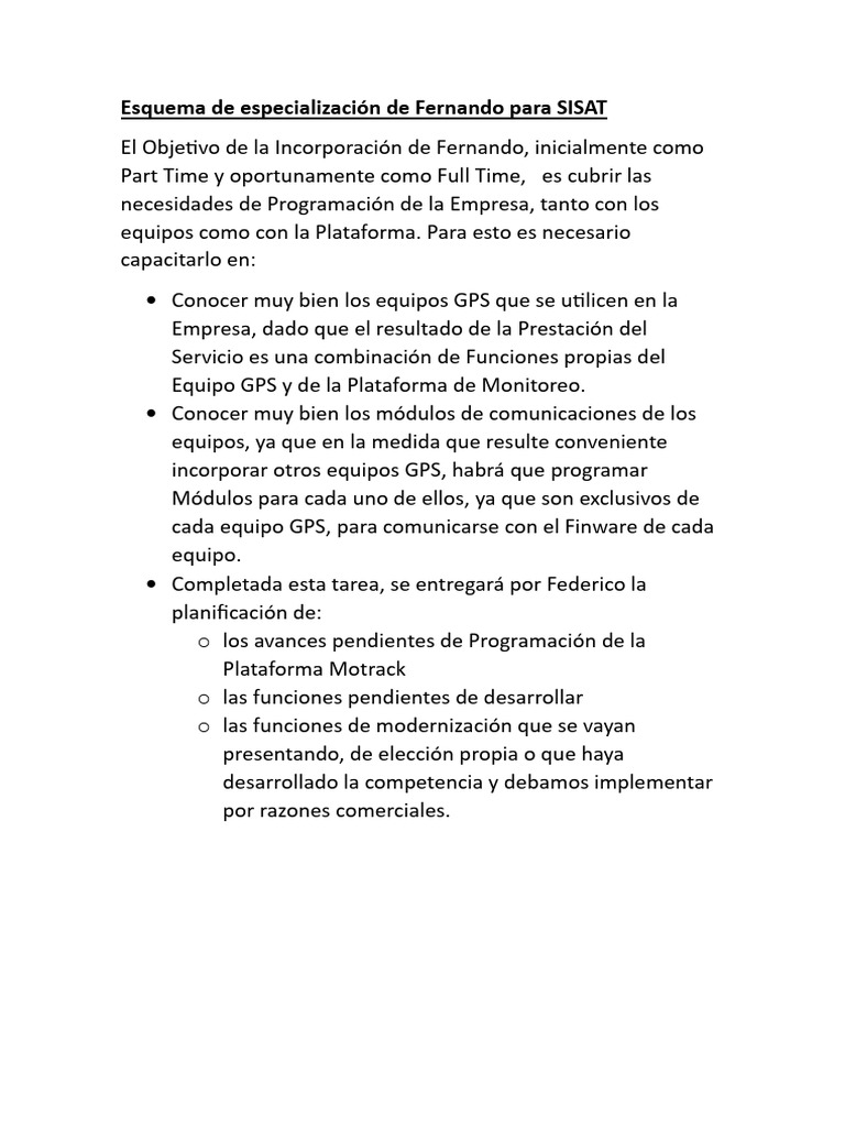 Esquema de Especialización de Fernando para SISAT (Modificado) | PDF | Sistema de ...
