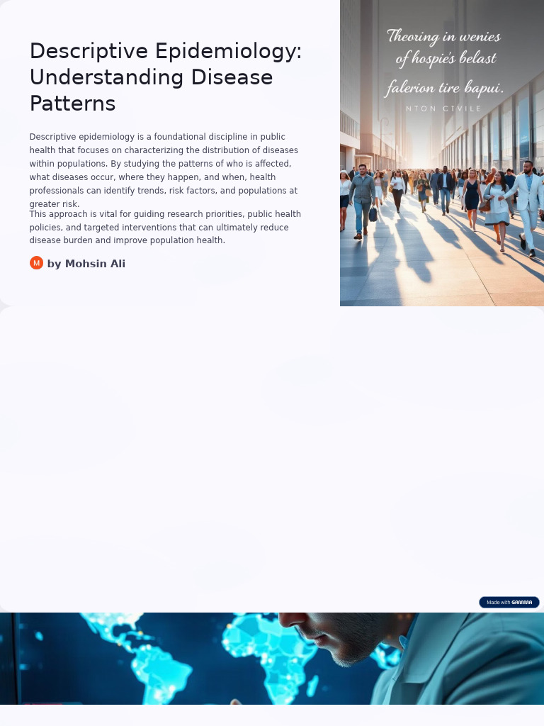 Descriptive Epidemiology Understanding Disease Patterns | PDF ...
