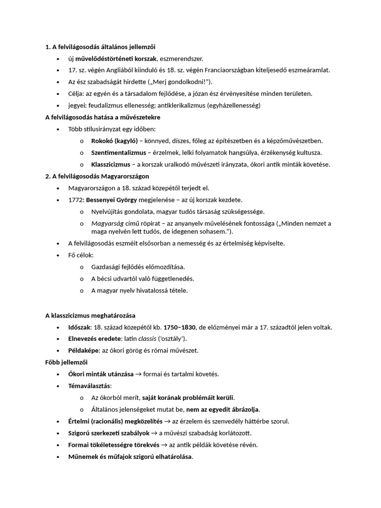 Klasszicizmus Romantika | PDF