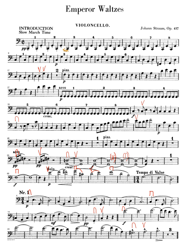 Kaiser-Walzer, Op.437 (Strauss JR., Johann) - Cellos (Bowed) | PDF