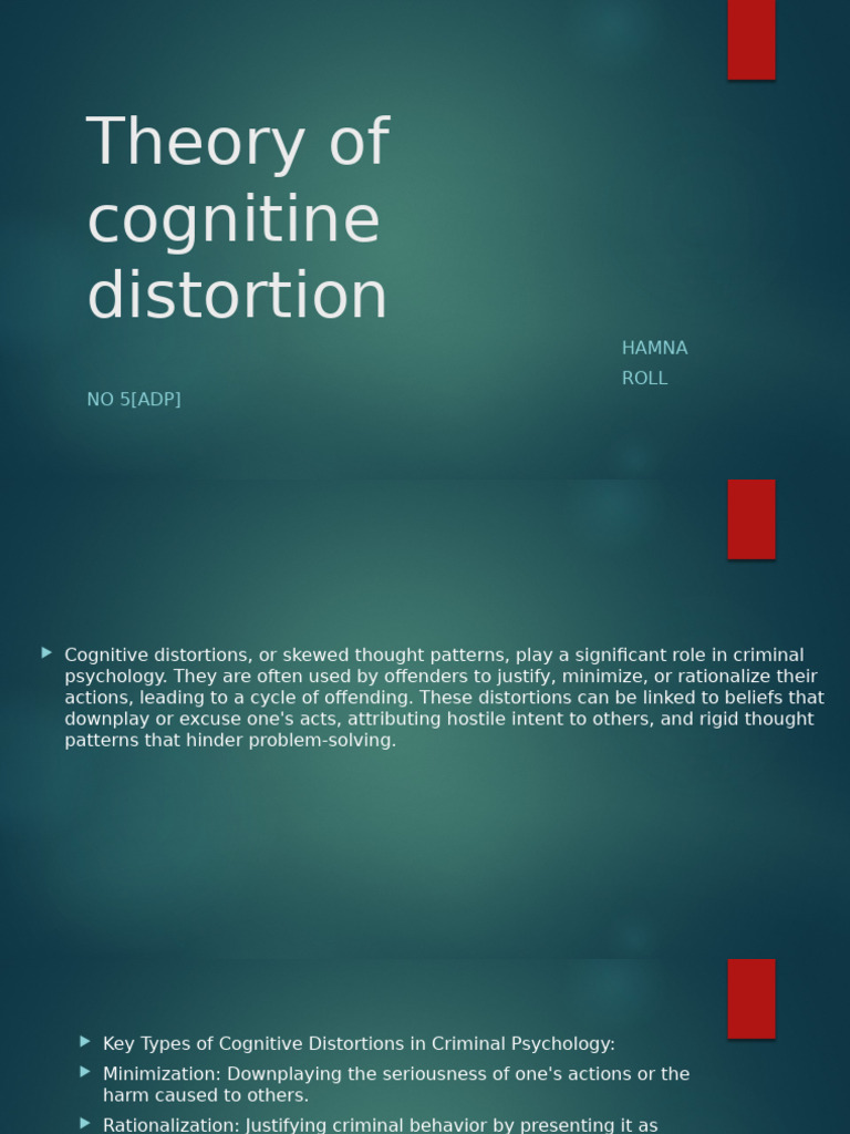 Theory of Cognitine Distortion | PDF | Crimes | Crime & Violence