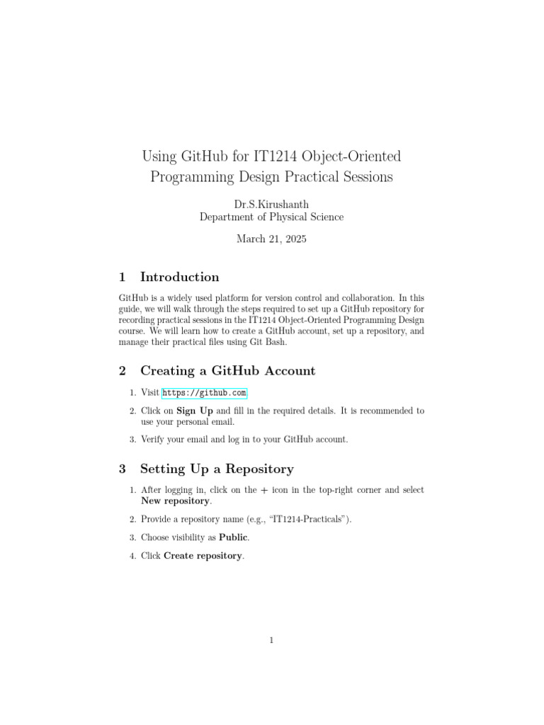 GitHub Guide | PDF | Computer File | Directory (Computing)