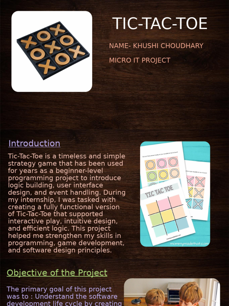 Tic-Tac-Toe Game Development Project | PDF | User Interface | Computer ...