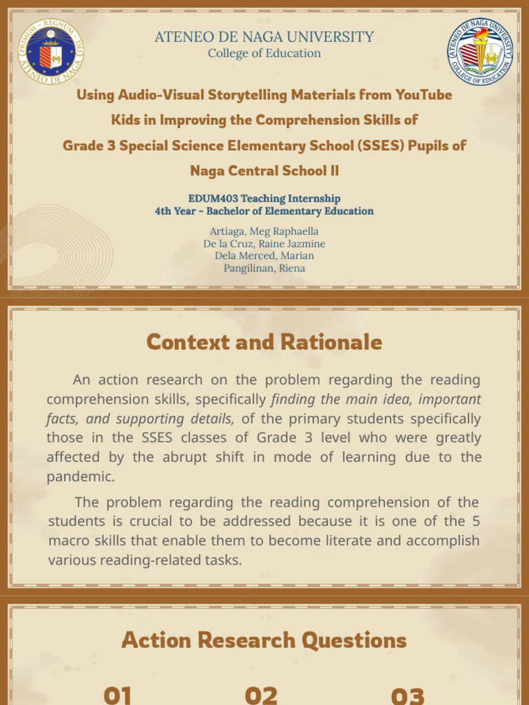 Classroom Based Action Research Proposal Defense | PDF | Reading ...