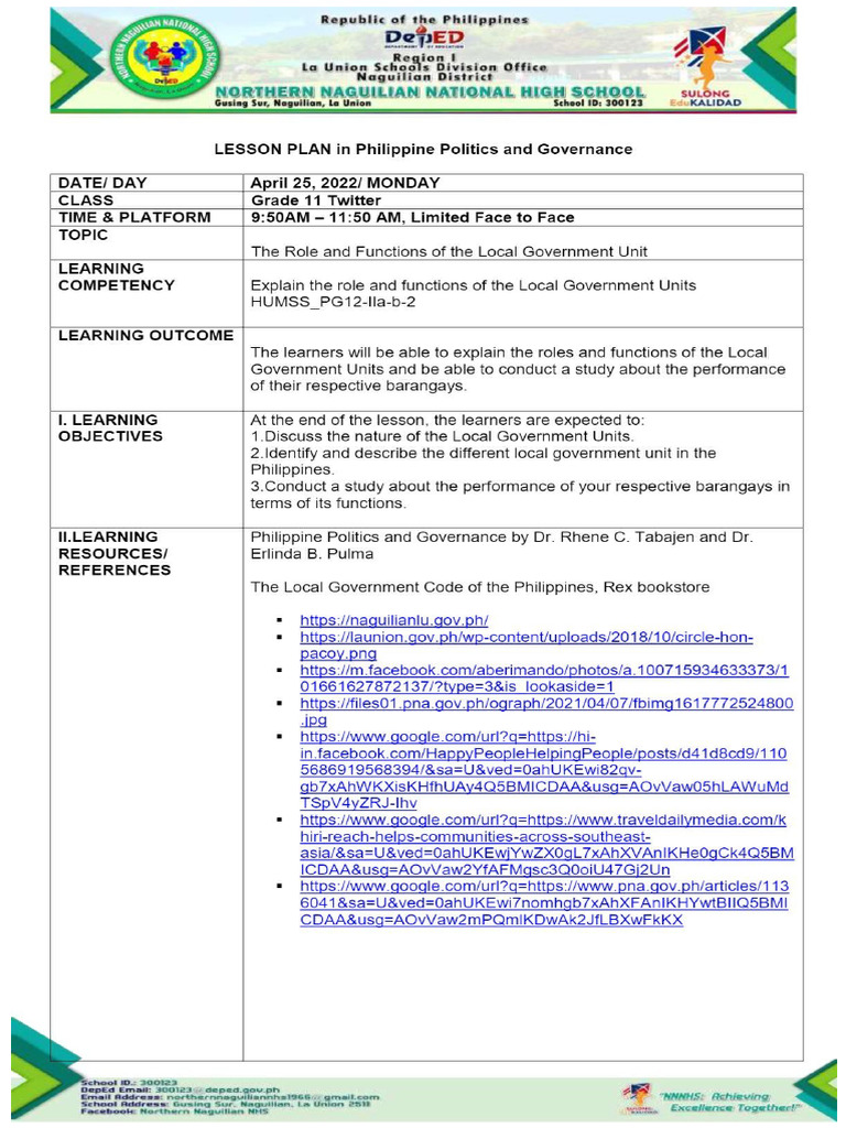 LESSON-PLAN With ANNOTATION | PDF
