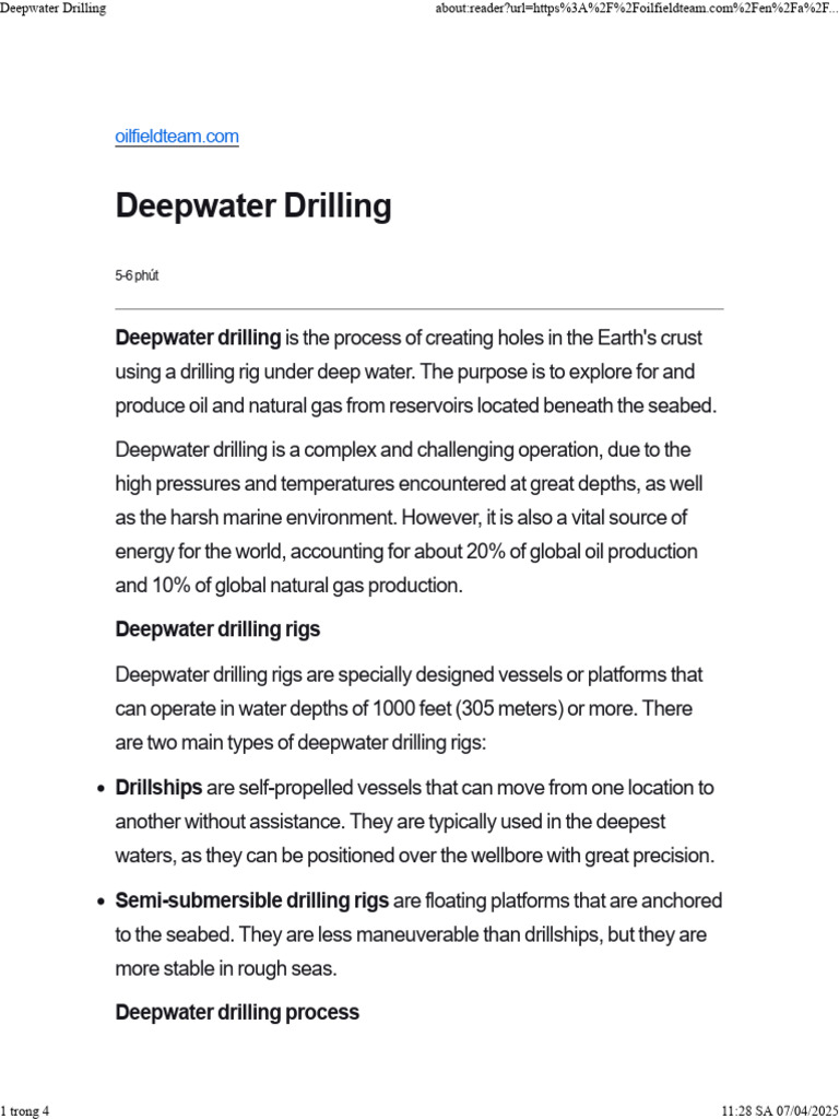 W-Deepwater Drilling-Challenges | PDF | Oil Well | Blowout (Well Drilling)