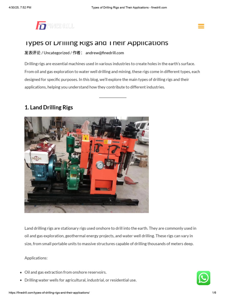Overview of Drilling Rig Types | PDF | Drilling Rig | Offshore Drilling