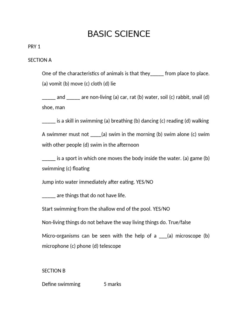 BASIC SCIENCE Pry 2-WPS Office | PDF