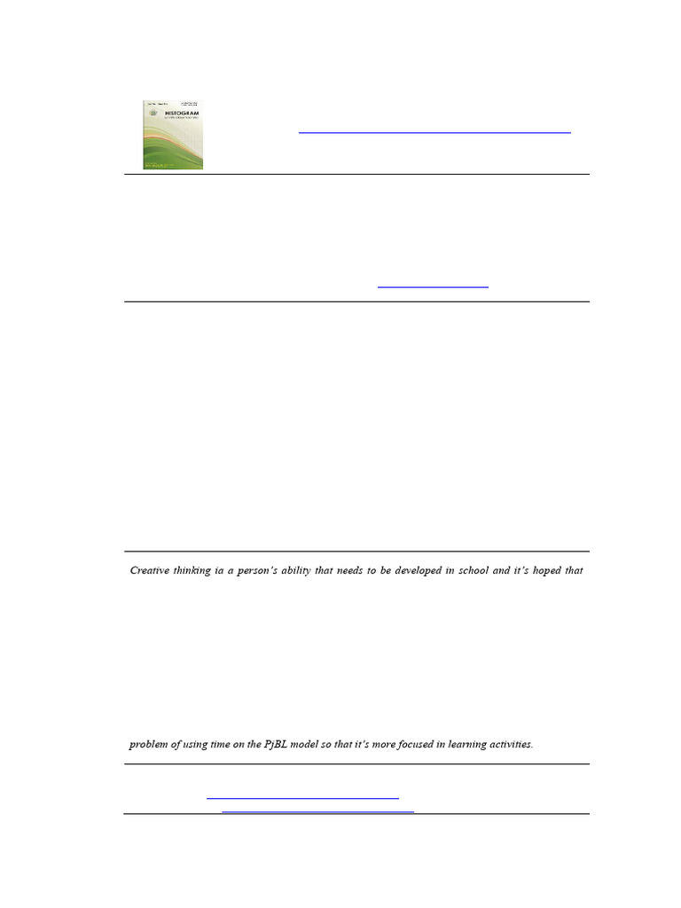 PjBL dan KWL Tingkatkan Kreativitas Matematis | PDF