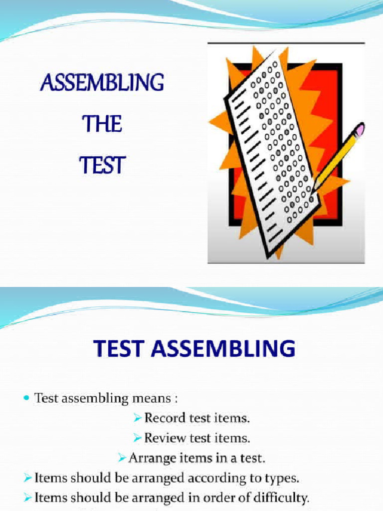 Assembling The Test | PDF