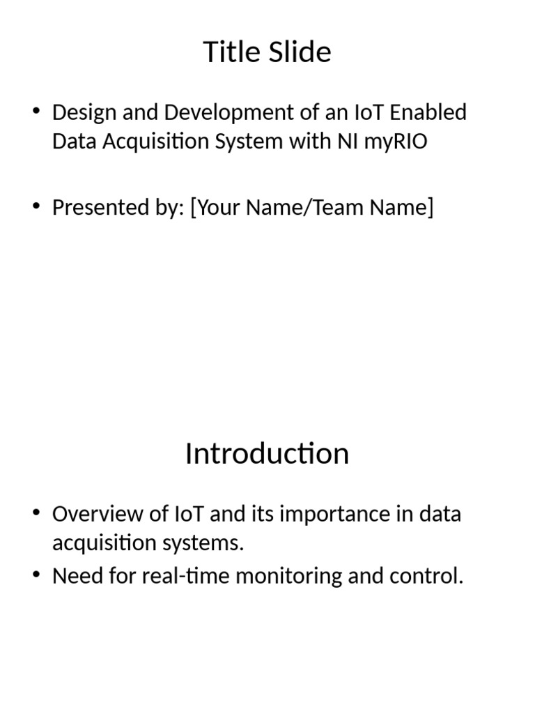 IoT Data Acquisition With NI MyRIO | PDF