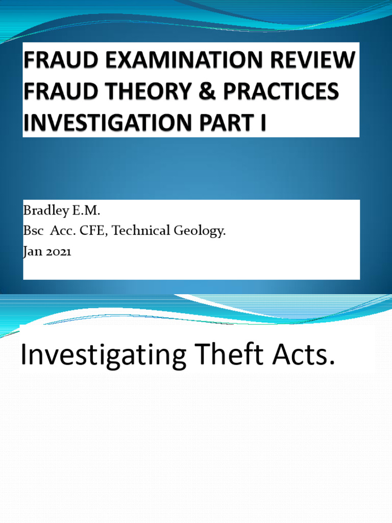 INVESTIGATING_PART_I_FRAUD_THEORY_&_PRACTICES_SERIES | PDF ...