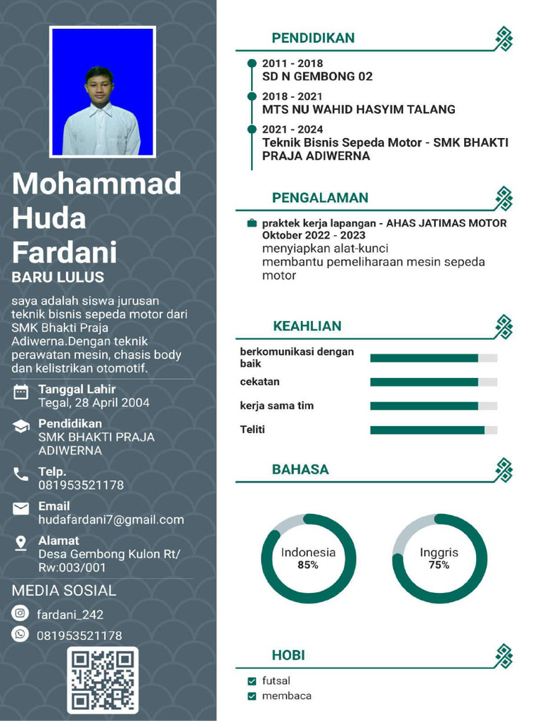 CV Huda (1) - Compressed | PDF