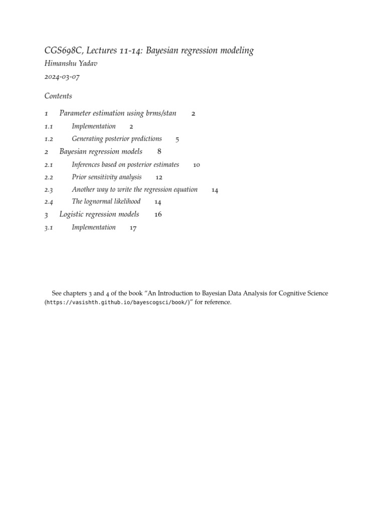 Regression Models | PDF | Normal Distribution | Bayesian Inference