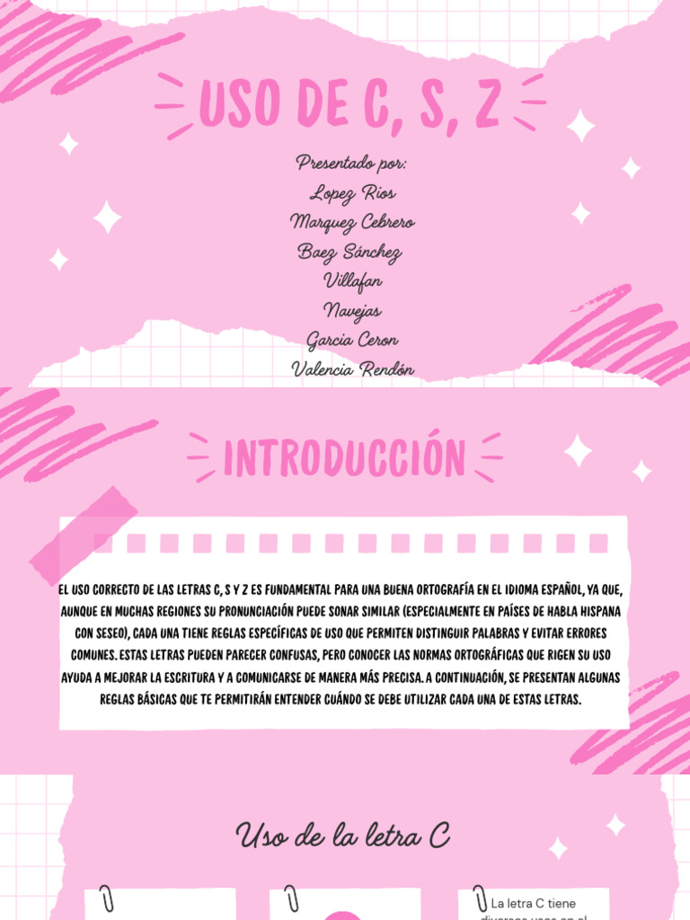 Uso de C, S, Z | PDF | Lengua española | Fonética