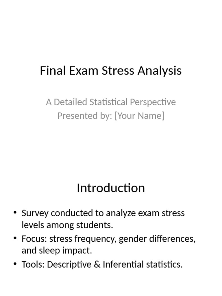 Exam Stress Analysis: Gender & Sleep Impact | PDF | Statistics | P Value