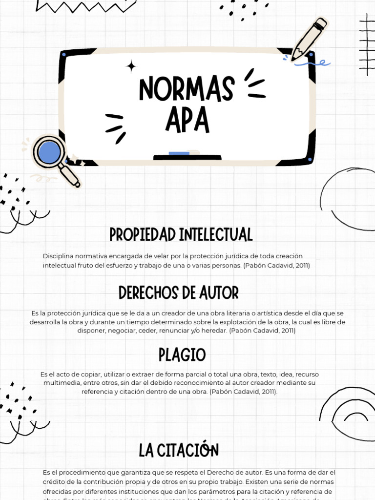 Presentación Normas APA | PDF | Estilo apa | Autor