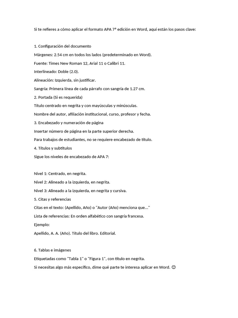 Cómo Aplicar El Formato APA 7 Edición en Word | PDF