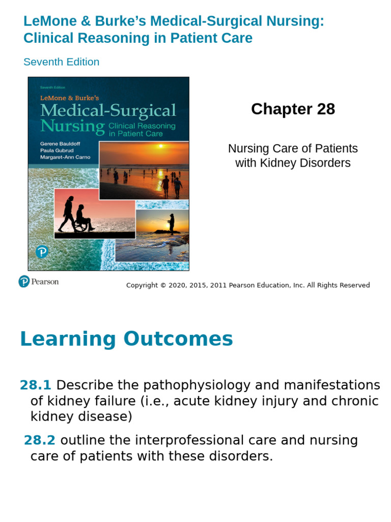 LEC10 - Kidney Disorders Ch28 | PDF | Kidney | Chronic Kidney Disease