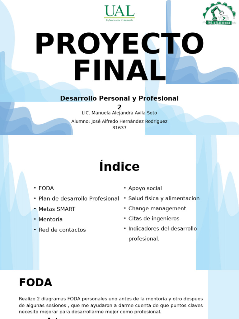Presentacion Proyecto Final DPP2 | PDF | Mecatrónica | Panes
