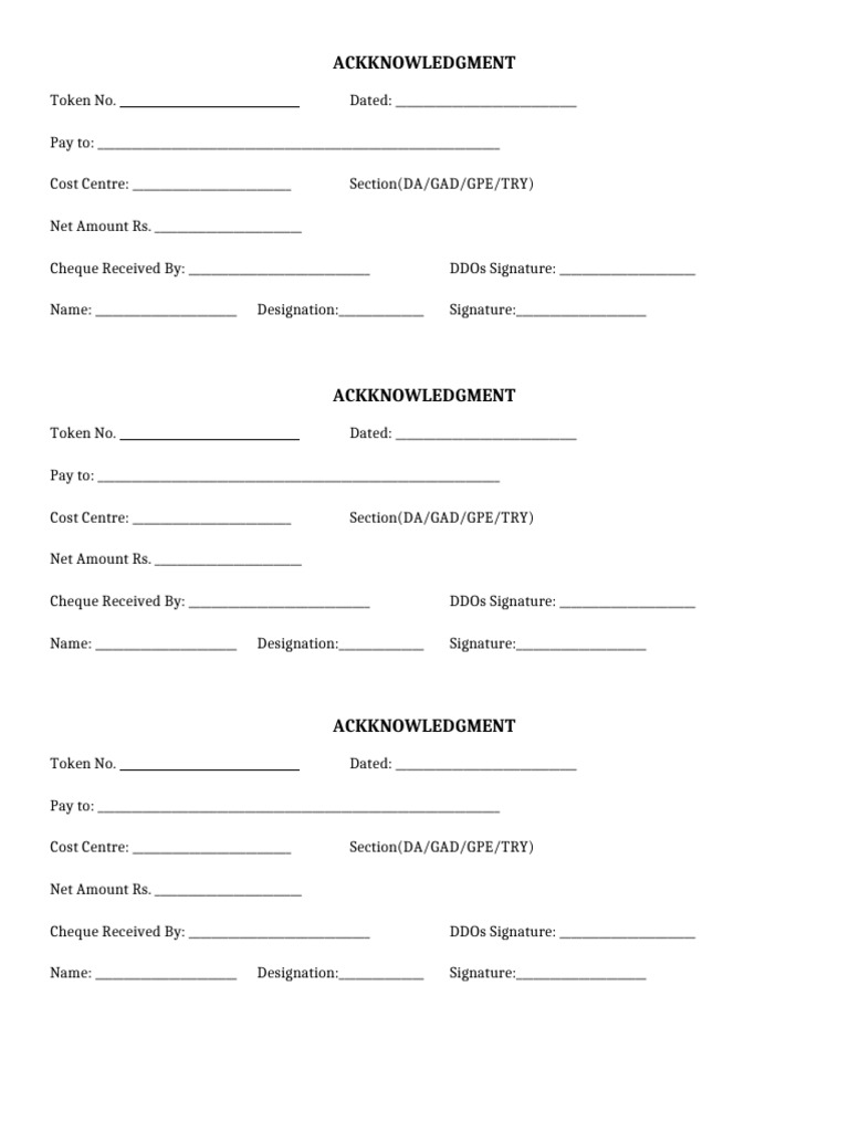 Acknowledgement Pdf
