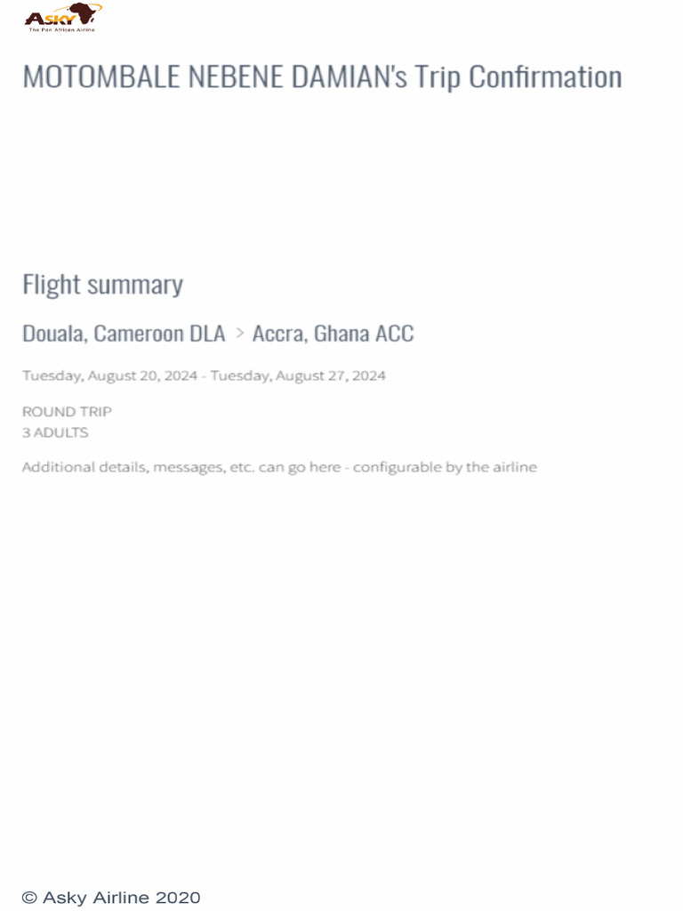 Asky Booking 1 | PDF