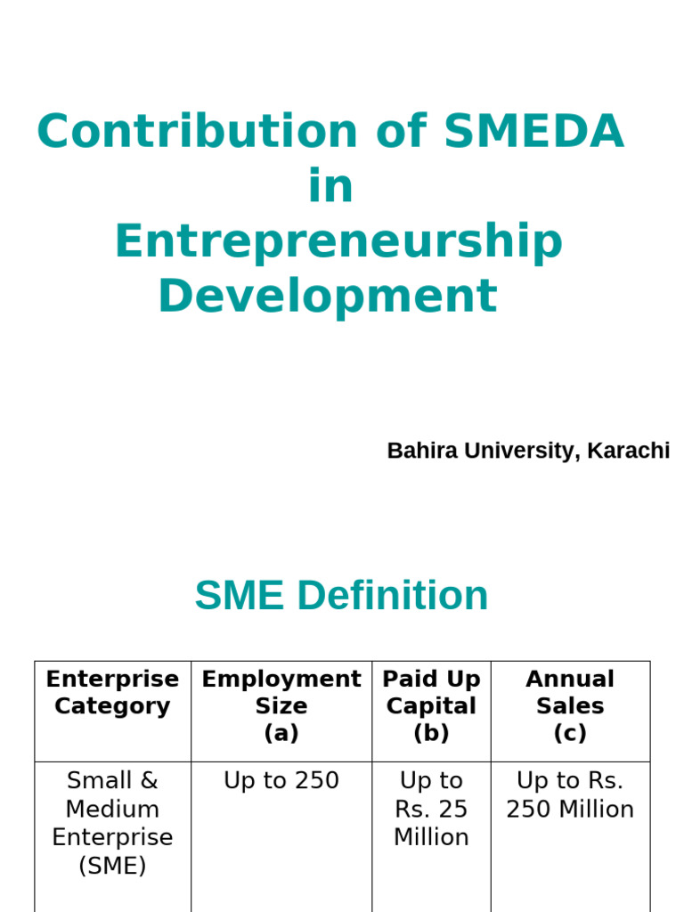 SMEDA Youth Development Bahria University 05062020 024053am | PDF ...