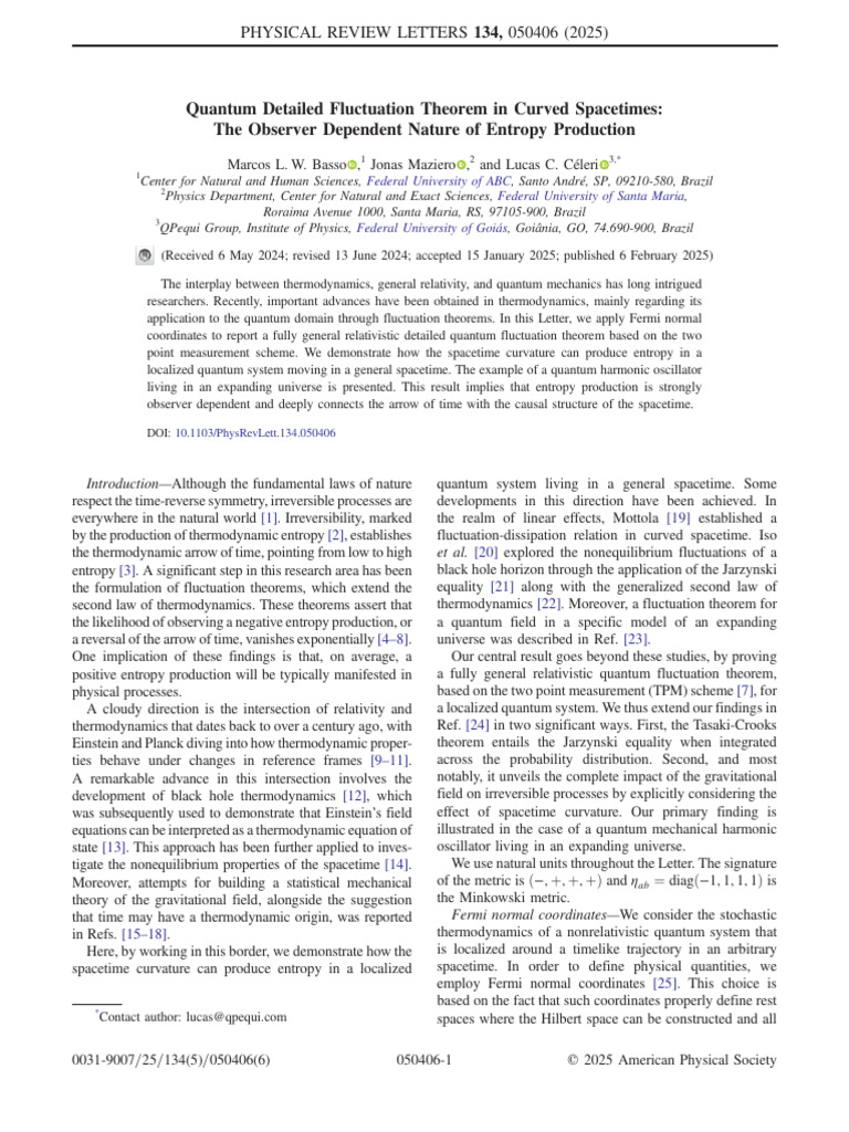 Quantum Detailed Fluctuation Theorem in Curved Spacetimes The Observer Dependent Nature of ...