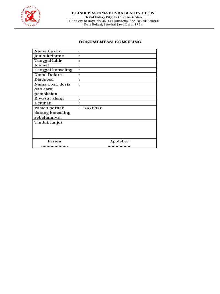 Form Konseling | PDF