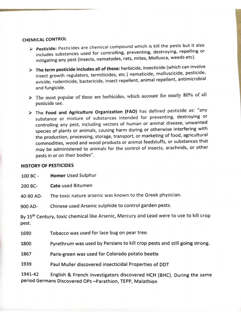 Chemical Control | PDF