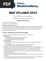 IMAT 2025 Syllabus | PDF