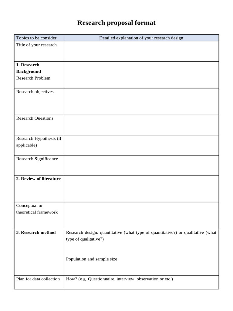 Worksheet#4 - Research Proposal Format | PDF