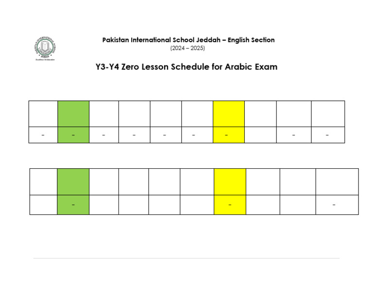 Zero Lesson Schedule | PDF