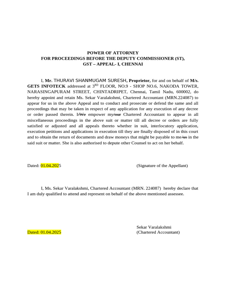 Authorized Letter | PDF