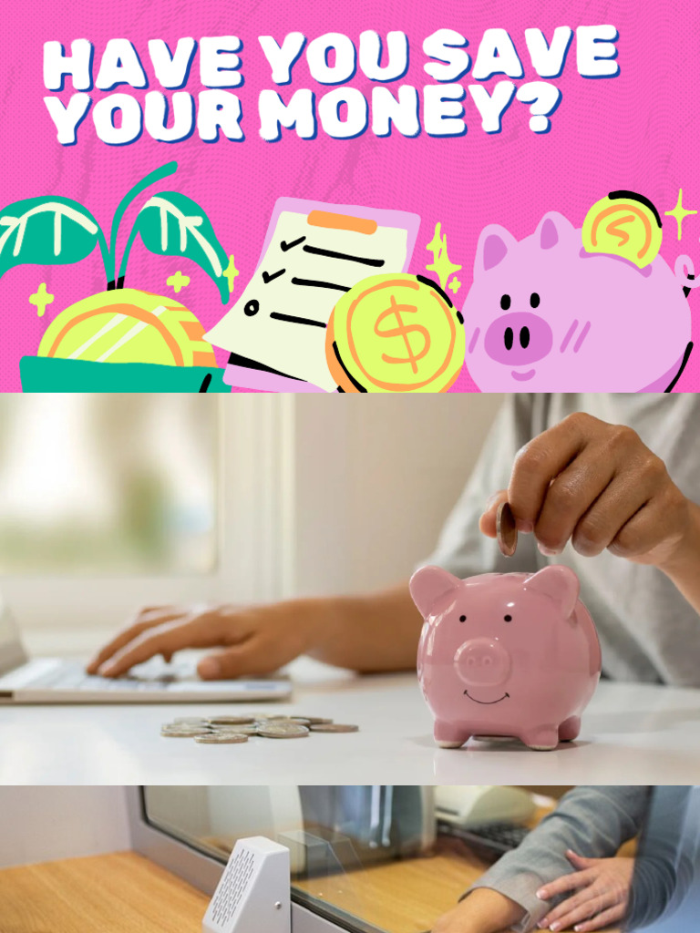 Pink and Yellow Vibrant Saving Money Presentation | PDF