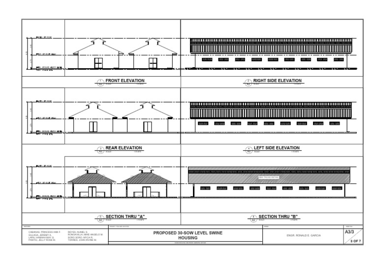 Front Elevation Right Side Elevation: Proposed 30-Sow Level Swine ...