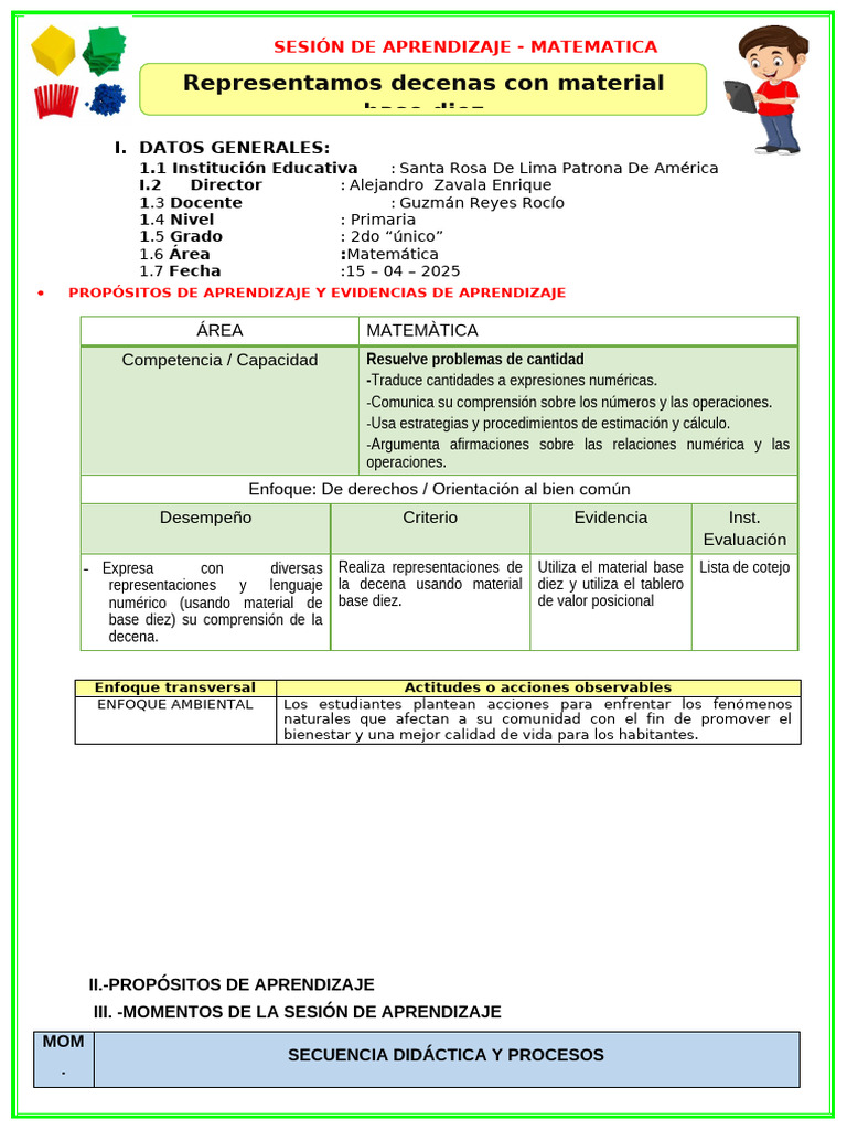 Actividades de Matemática para 2do Grado | PDF | Aprendizaje | Ciencias ...