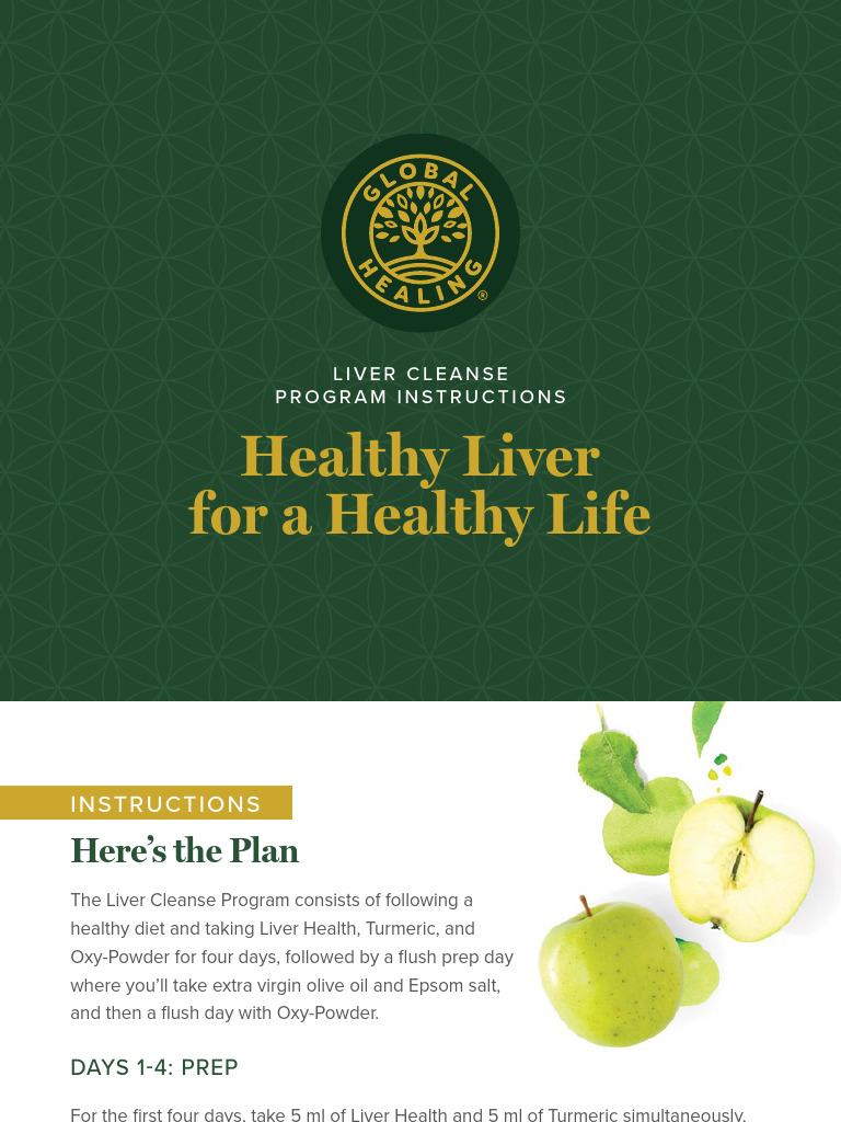 Global Healing Liver Cleanse Program Instructions | PDF | Vegetables | Foods