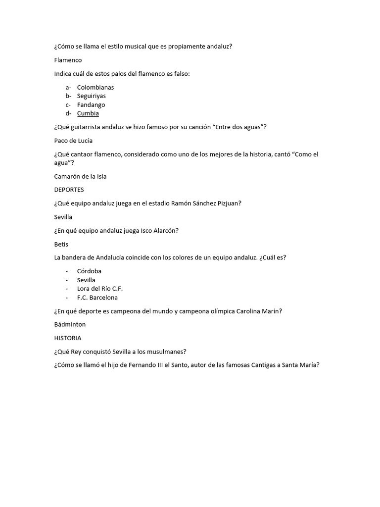 Preguntas Trivial | PDF