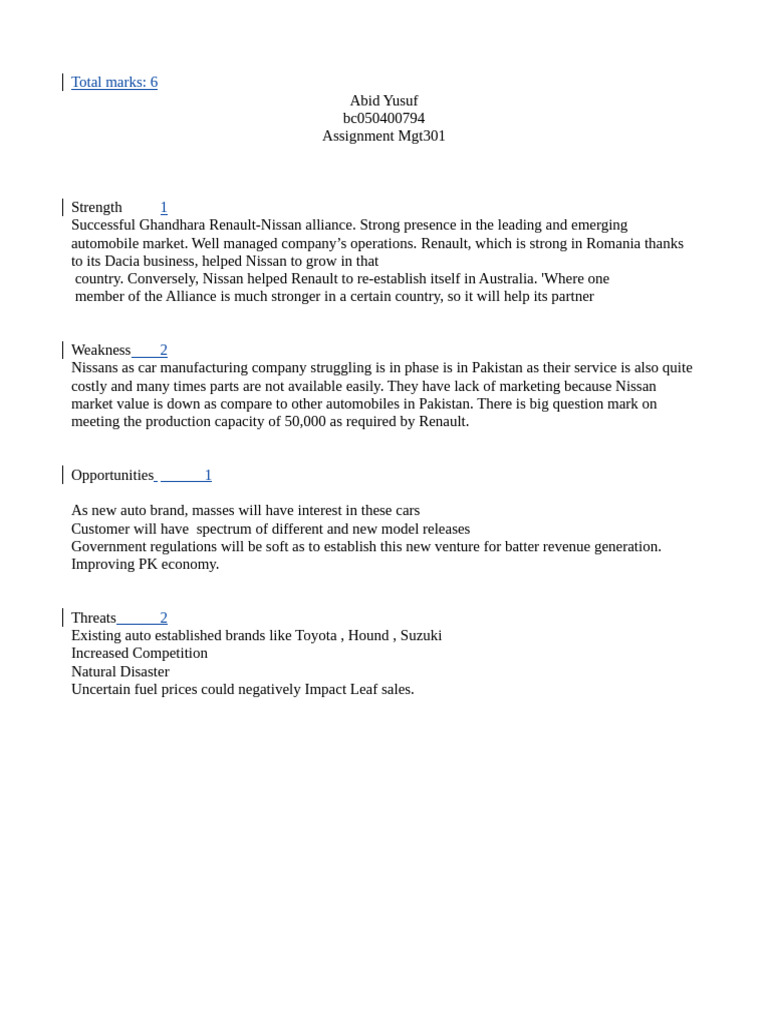 Fall 2016 - MGT301 - 1 - BC050400794 | PDF